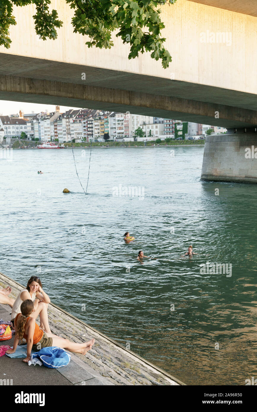 Basel rhine swimming hi-res stock photography and images - Alamy