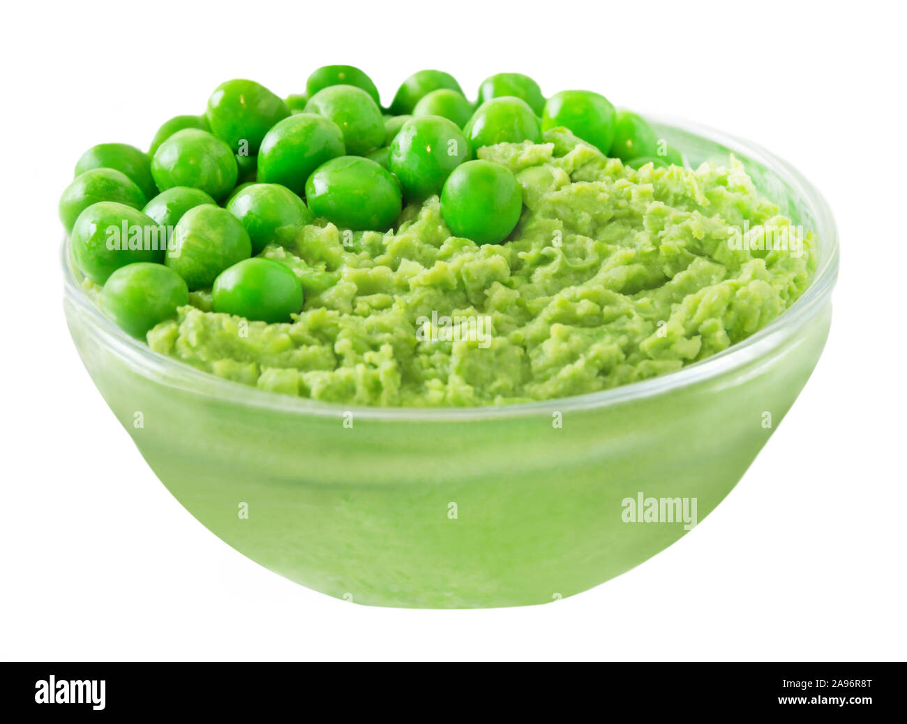 Peas - Puree and white background Stock Photo - Alamy