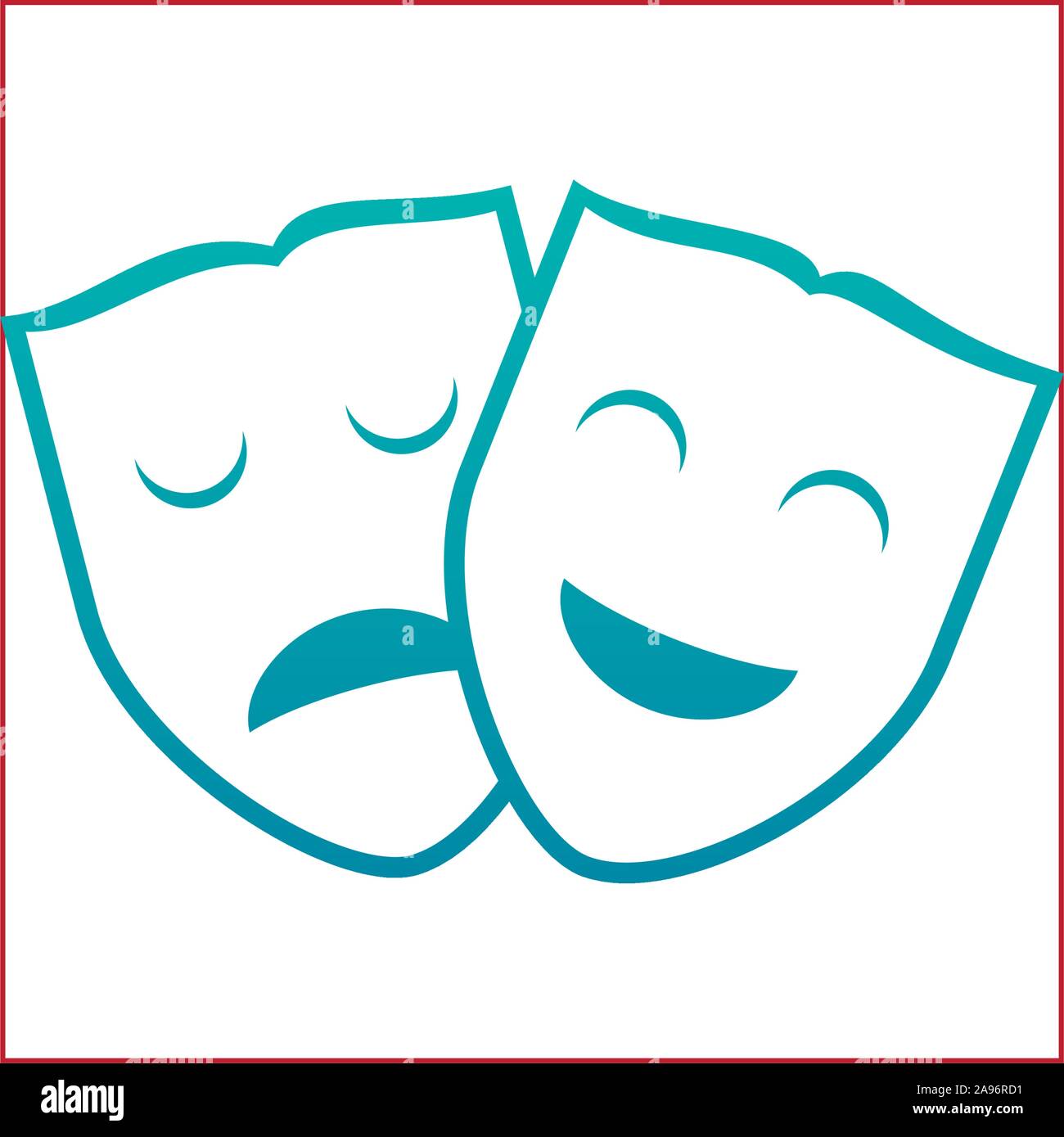 Theatre masks design, Cinema movie video film media entertainment show ...