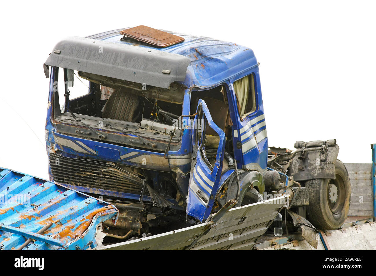 Semi trailer wreck hi-res stock photography and images - Alamy