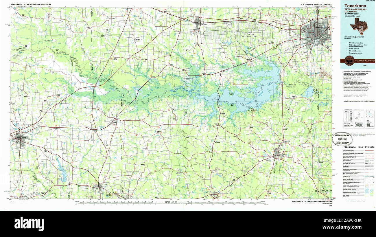 Map of texarkana hi-res stock photography and images - Alamy