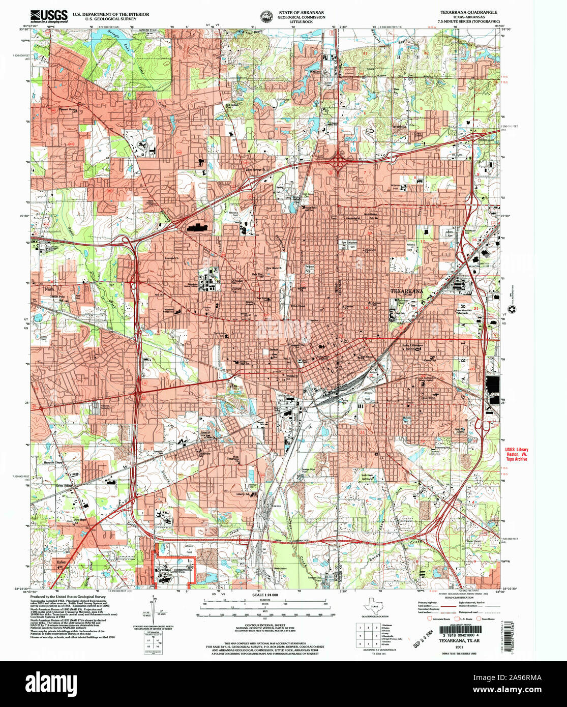 Map of texarkana hi-res stock photography and images - Alamy