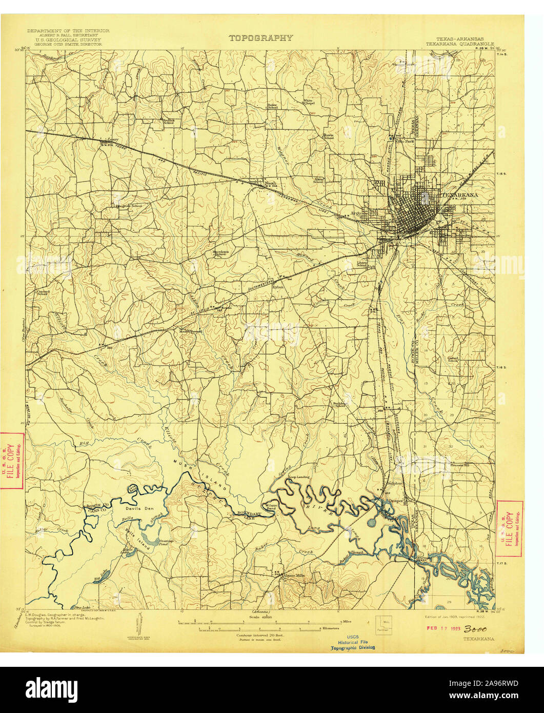 Map of texarkana hi-res stock photography and images - Alamy