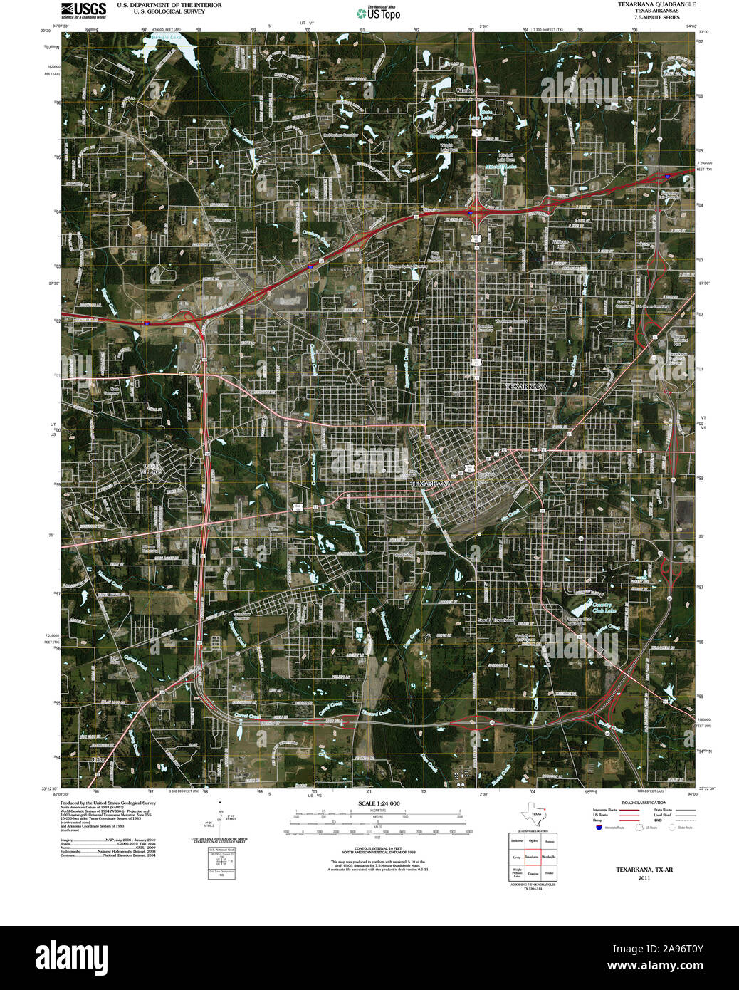 Map of texarkana hi-res stock photography and images - Alamy