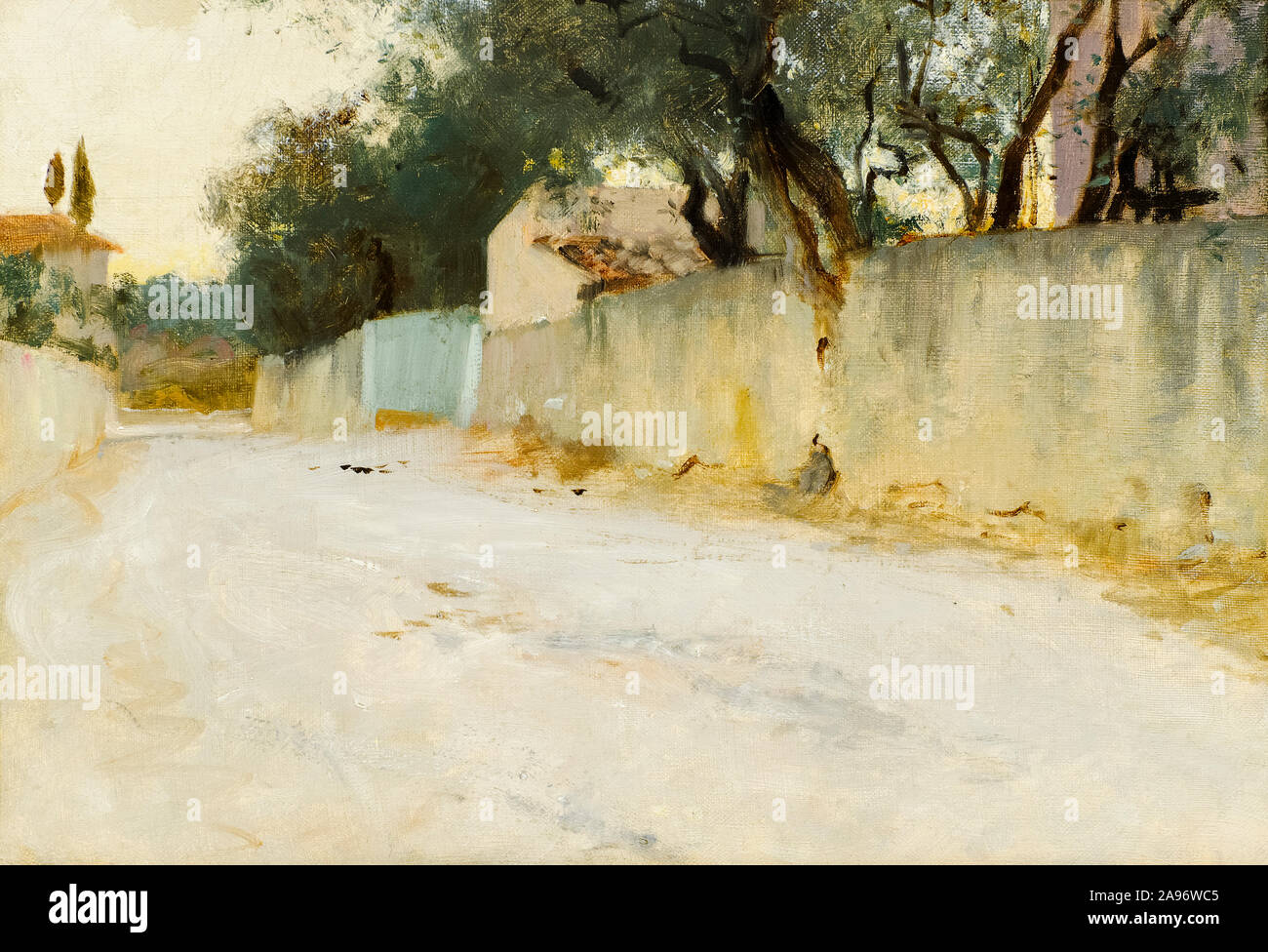 John Singer Sargent, A Road in the South, landscape painting, 1878-1884 ...