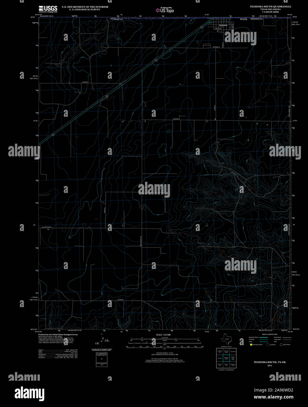 Map of texhoma hi-res stock photography and images - Alamy