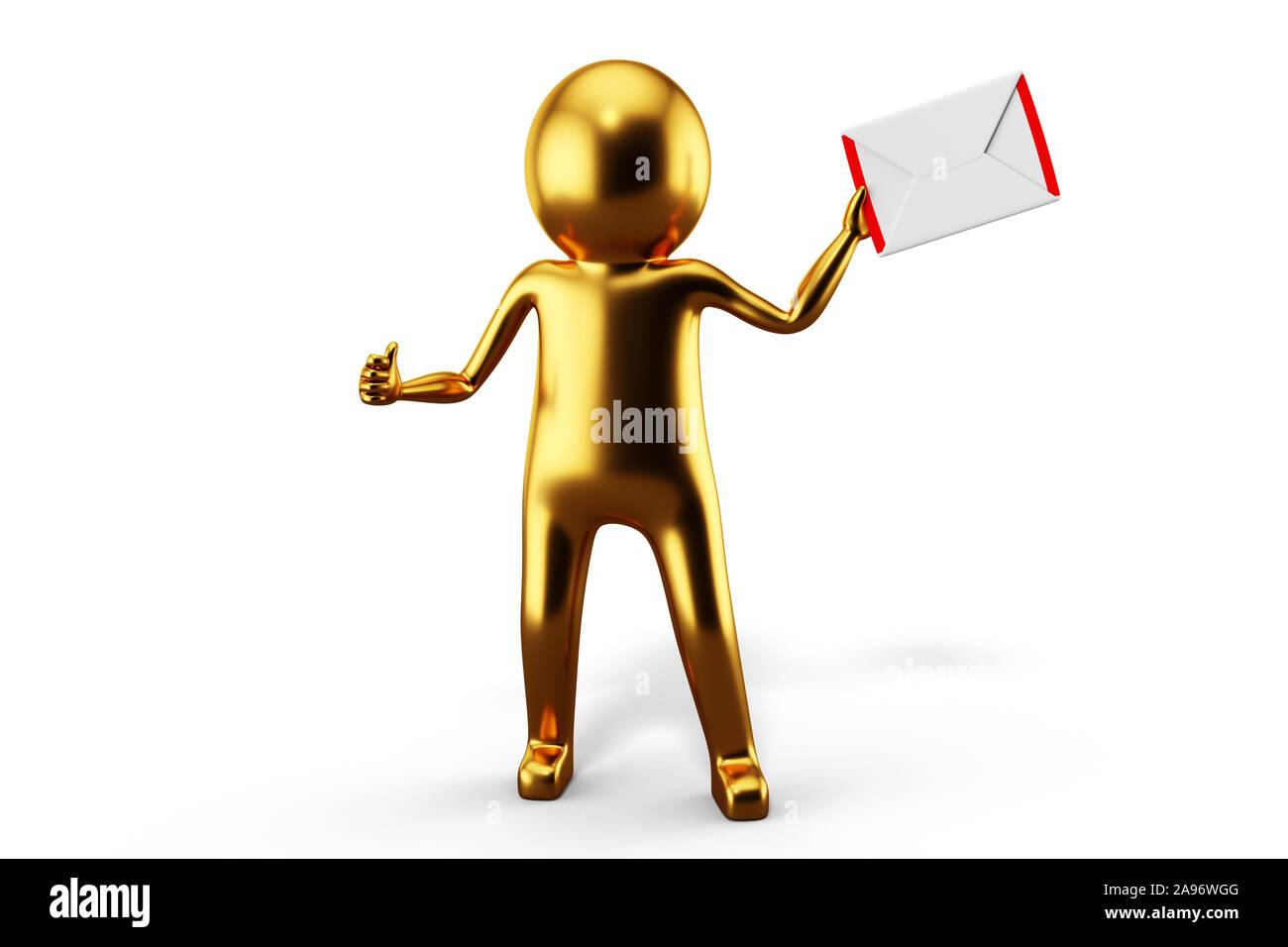 3d illustration white people mail hi-res stock photography and images ...