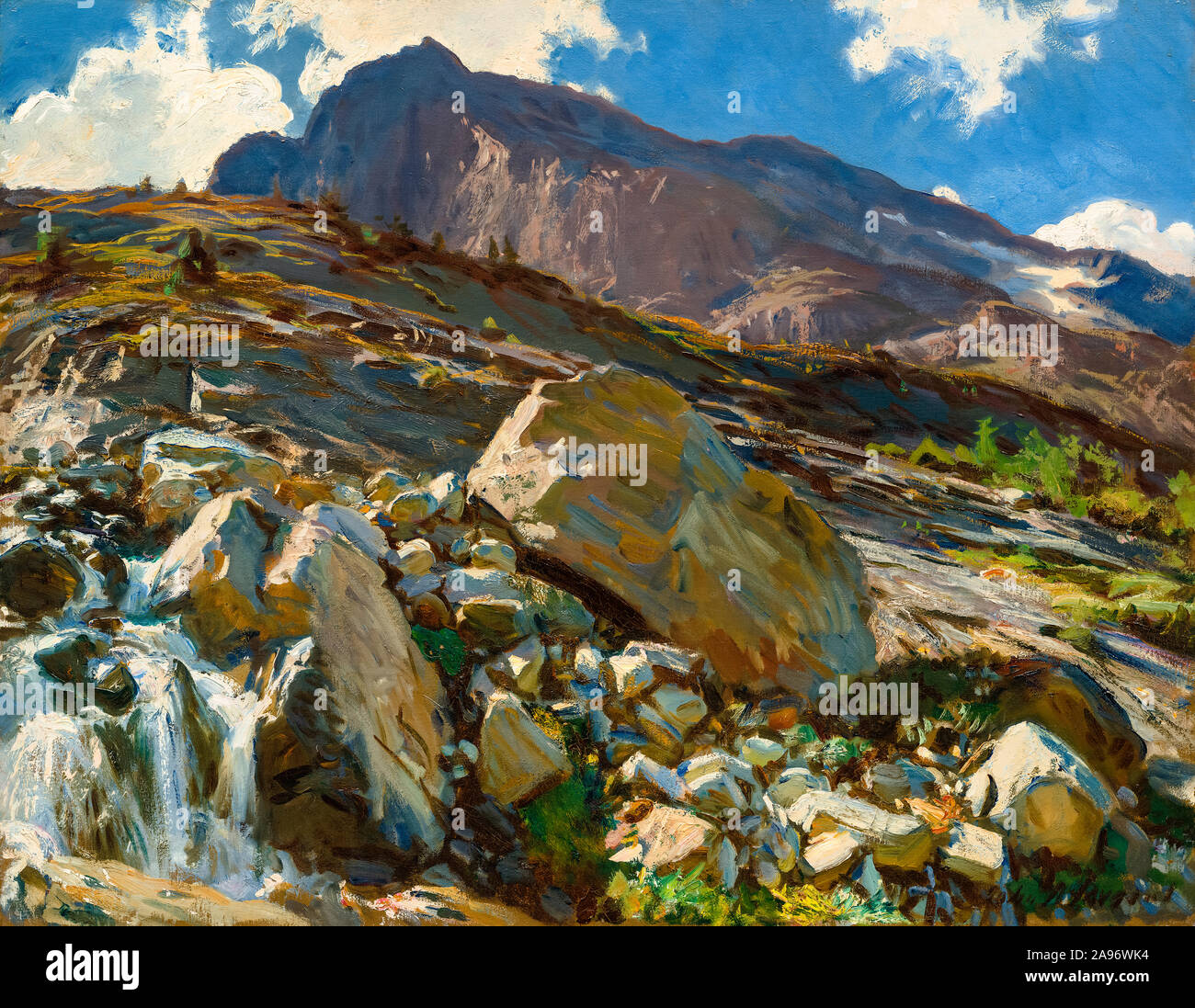 John Singer Sargent, Simplon Pass, landscape painting, 1911 Stock Photo ...