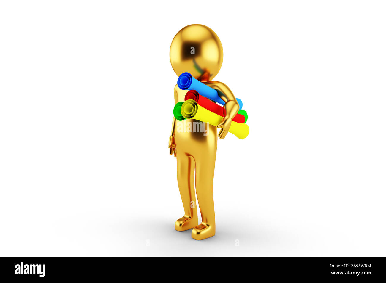 3d golden engineer hi-res stock photography and images - Alamy