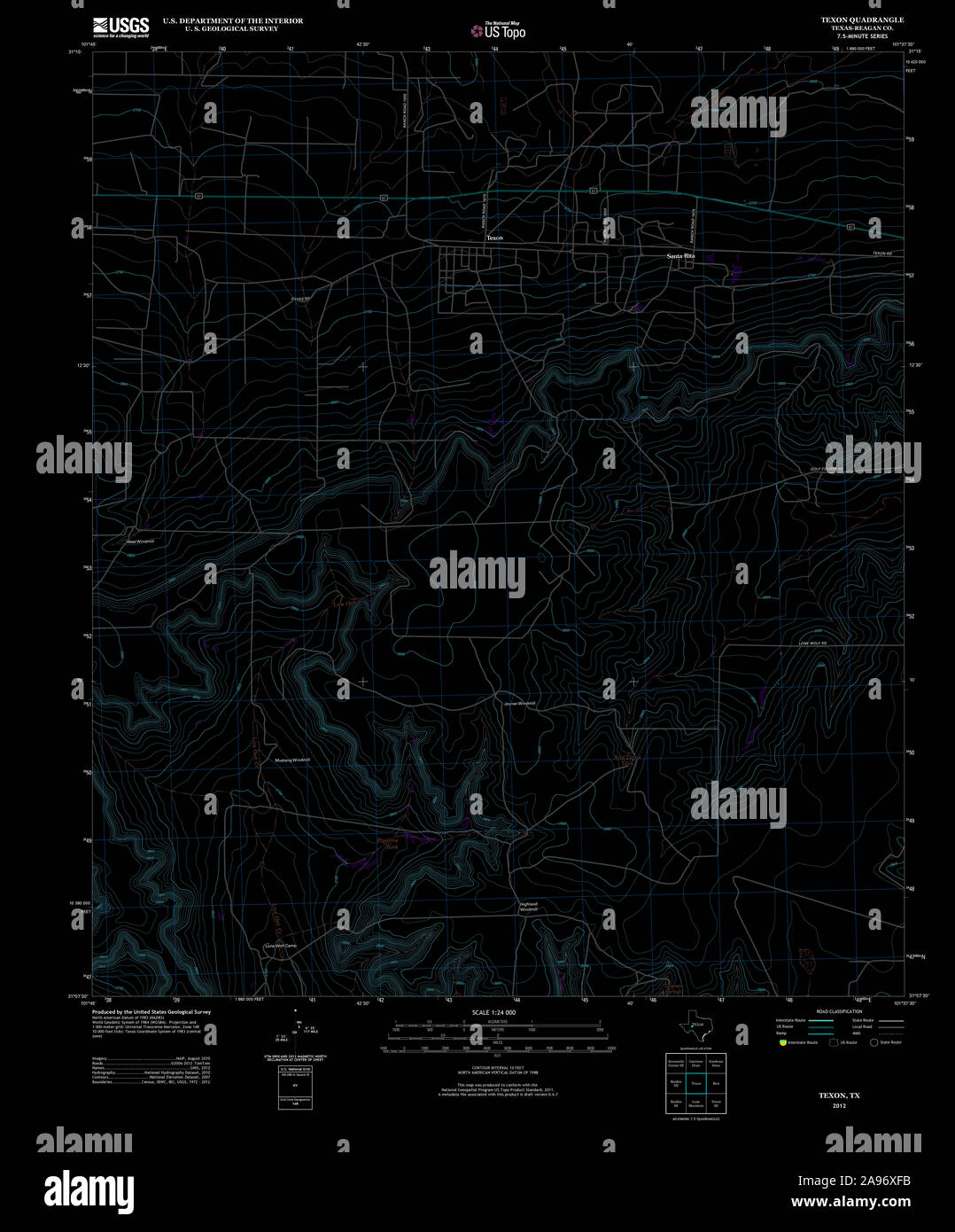 Map of texon texas hi-res stock photography and images - Alamy