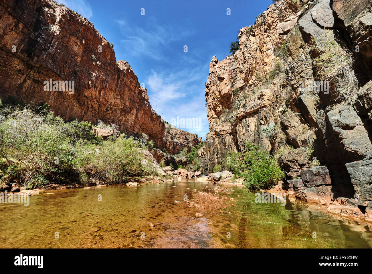 The view up Cibeque Creek on the Cibeque Falls day hike in Arizona ...