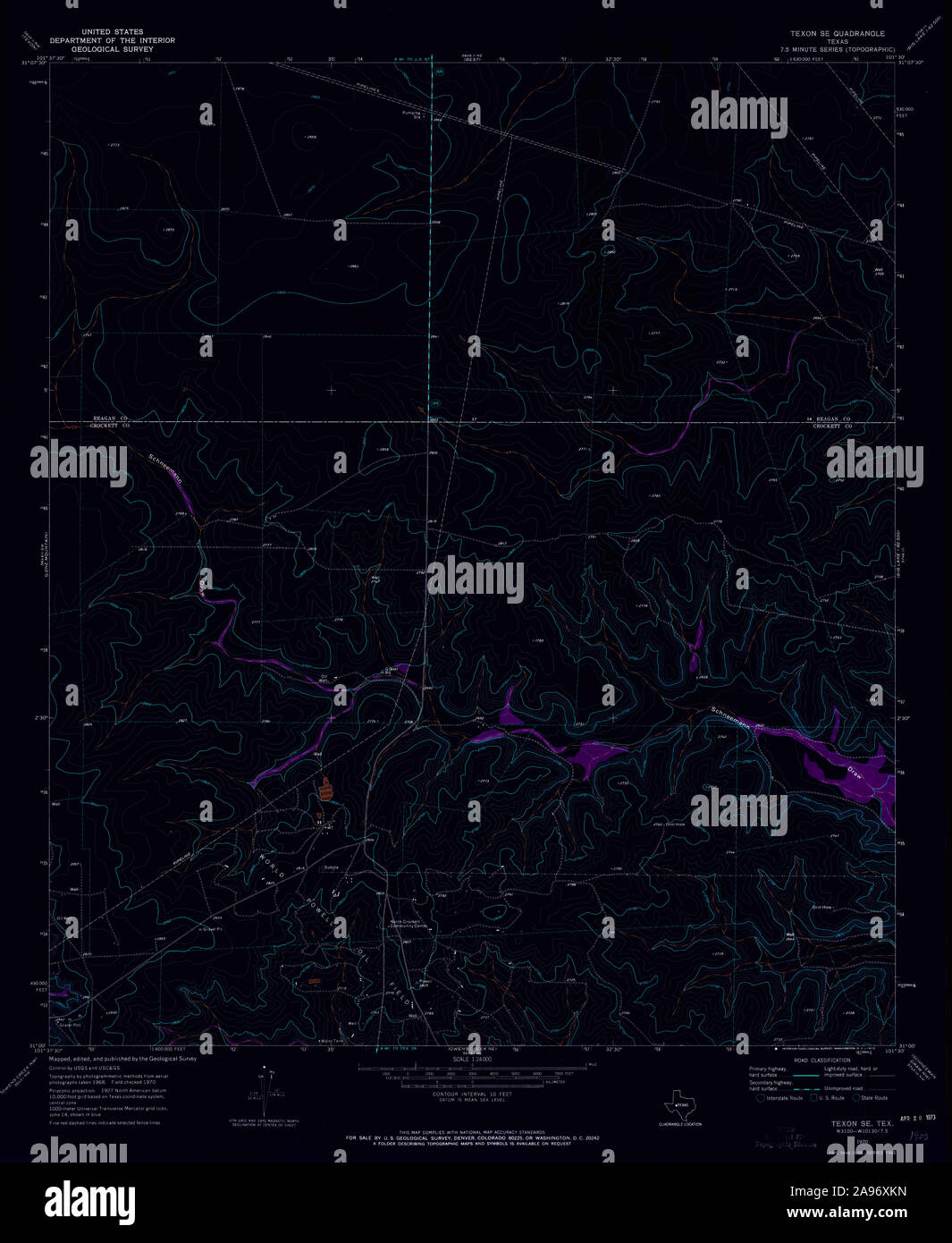 Map of texon texas hi-res stock photography and images - Alamy