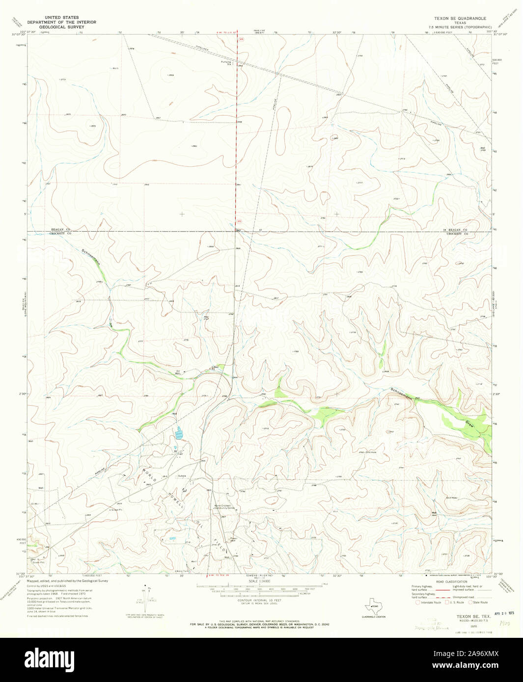 Map of texon texas hi-res stock photography and images - Alamy