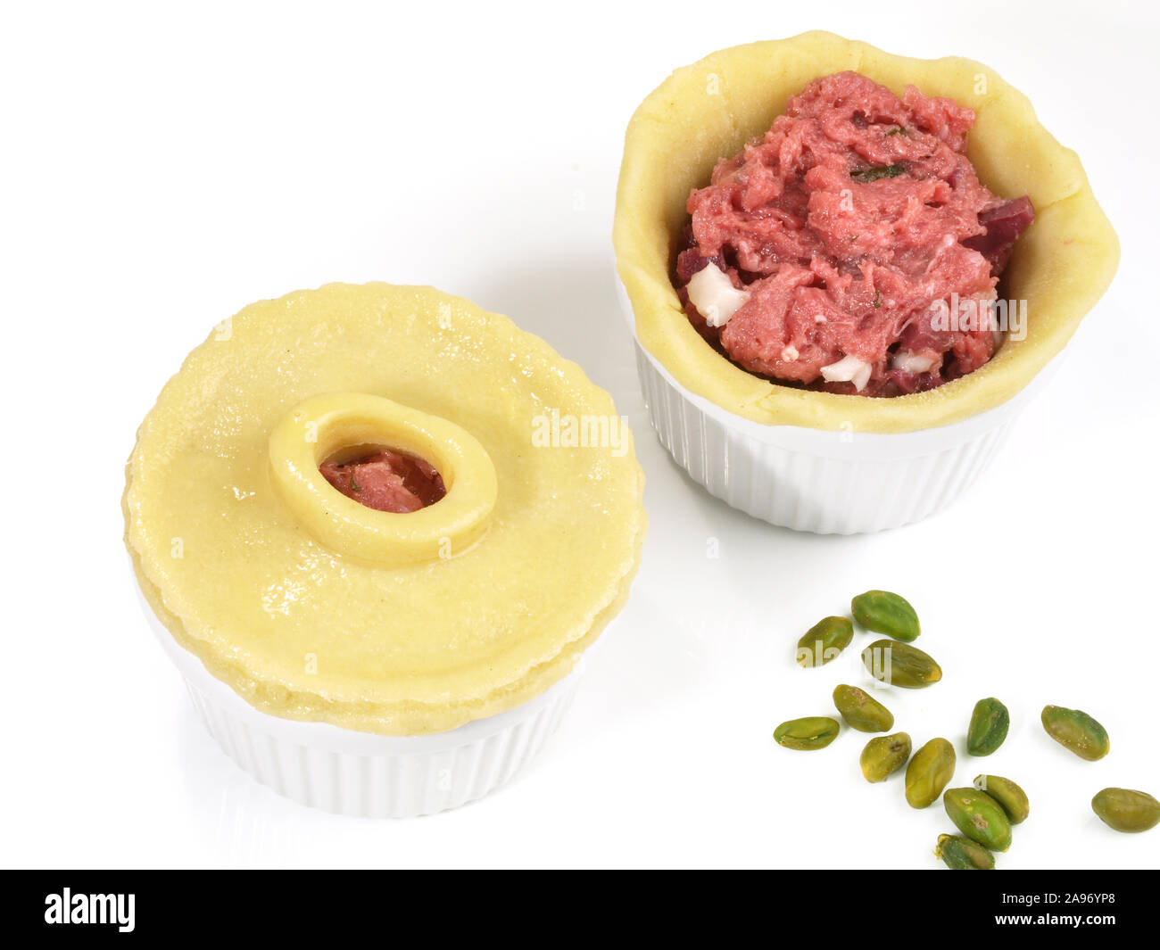 Making Wild Game Meat Terrine with Dough Stock Photo - Alamy