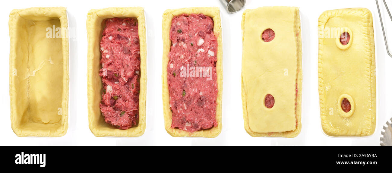 Making Wild Game Meat Terrine with Dough Stock Photo - Alamy