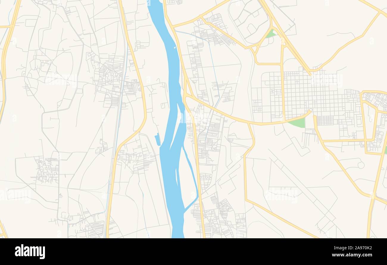 Printable street map of Halwan, Egypt. Map template for business use ...