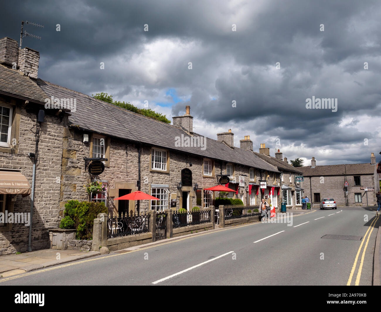 property in the Peak District village of Castleton England Stock Photo ...