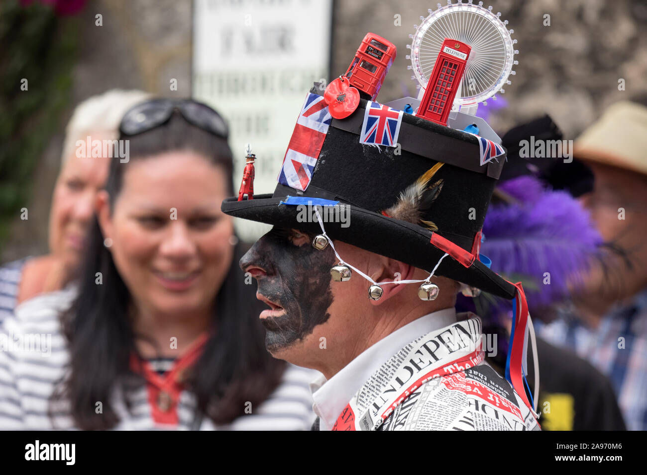 Black Pig Border Morris dancers Derbyshire England Stock Photo - Alamy