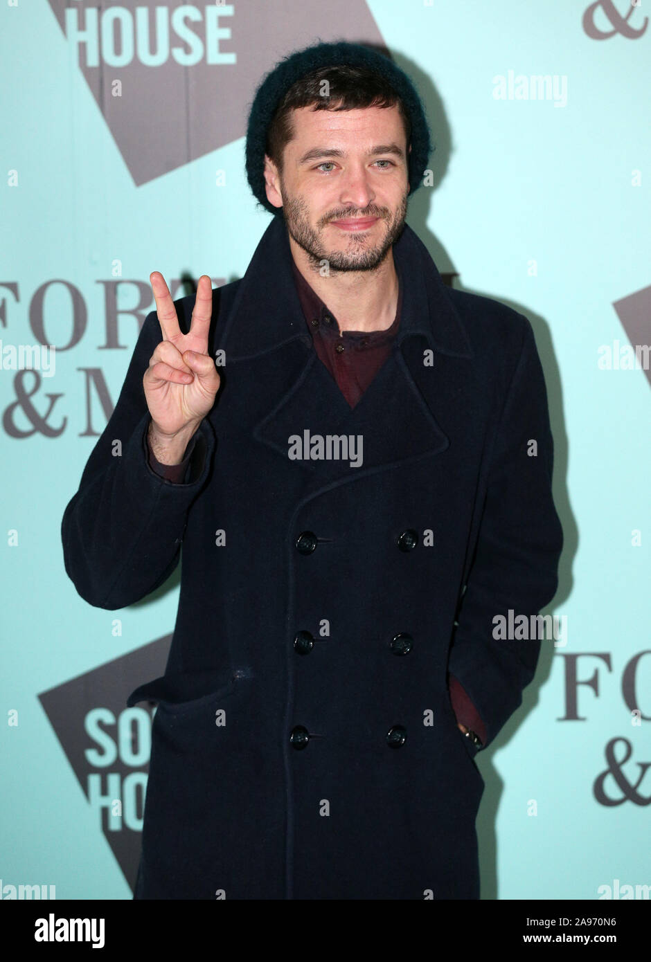 Alexander Vlahos arriving at the launch of Skate at Somerset House with ...