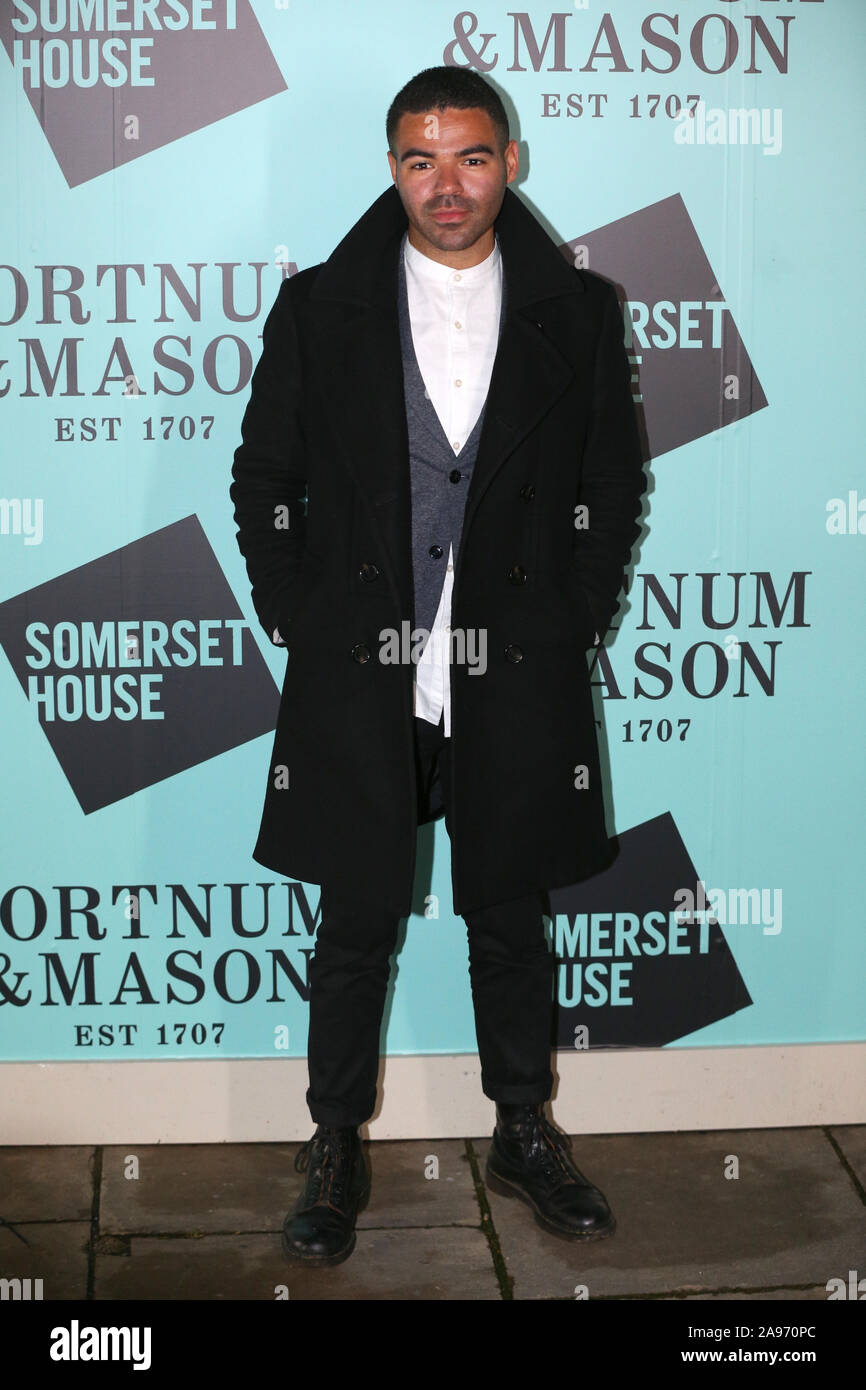 Ash Hunter arriving at the launch of Skate at Somerset House with ...