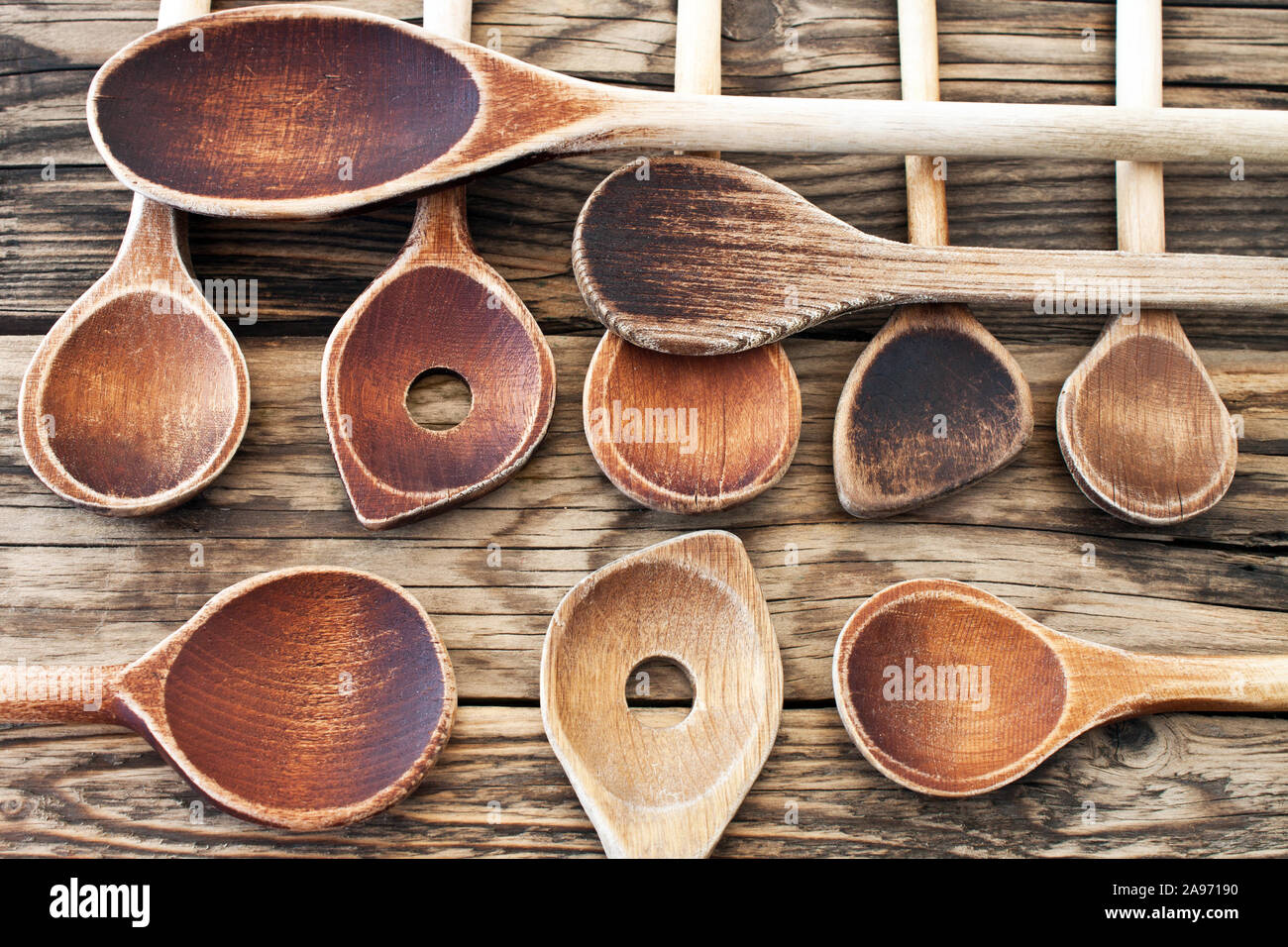 Various wooden kitchen tools hi-res stock photography and images - Alamy