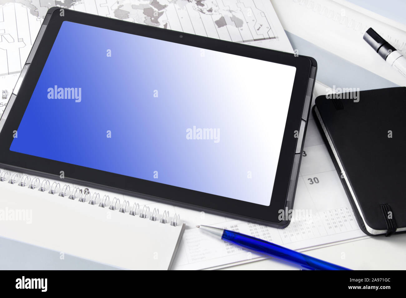 Tablet and workplace Stock Photo - Alamy
