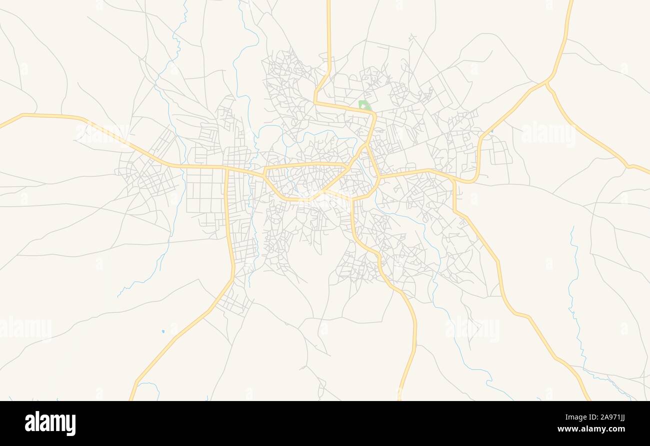 Printable street map of Mubi, Nigeria. Map template for business use ...