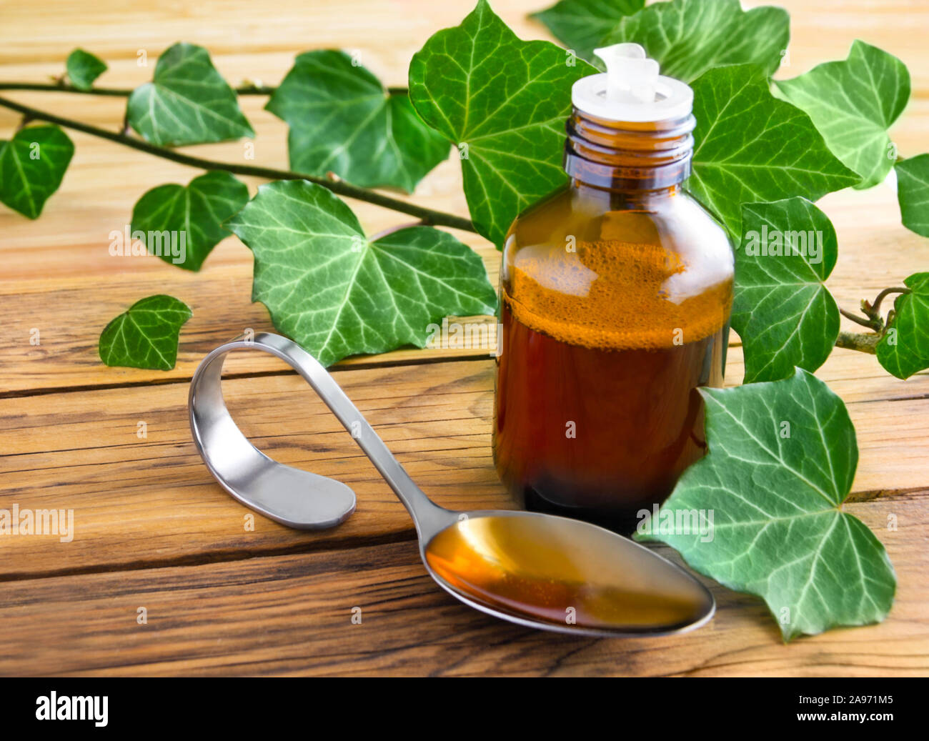 Ivy cough syrup Stock Photo - Alamy