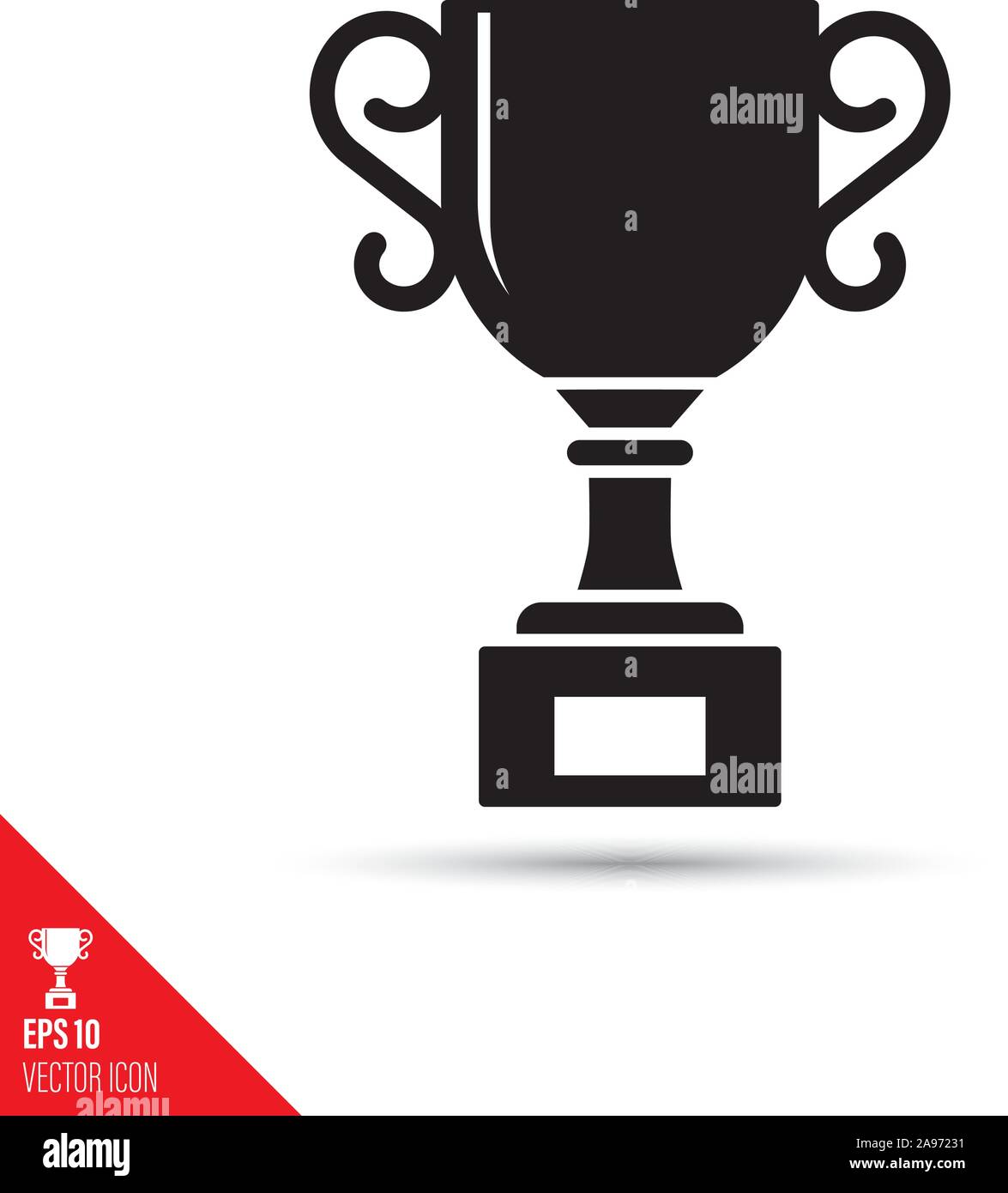 Trophy cup glyph icon. Success symbol vector illustration Stock Vector Image & Art - Alamy