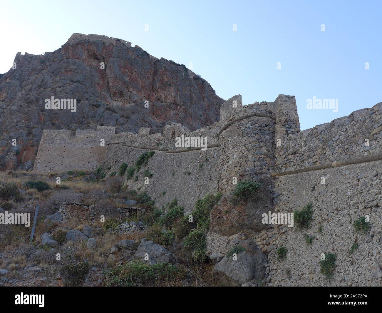 Medieval City fortress of Monemvasia, Greece Stock Photo - Alamy