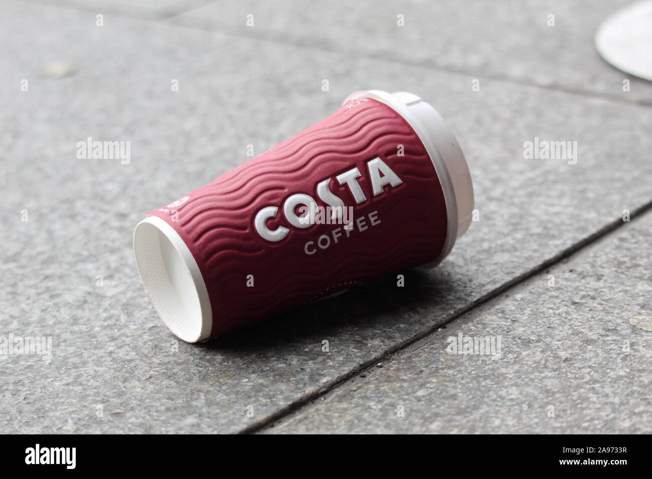 Disposable Costa Cup Littering the Ground Stock Photo - Alamy