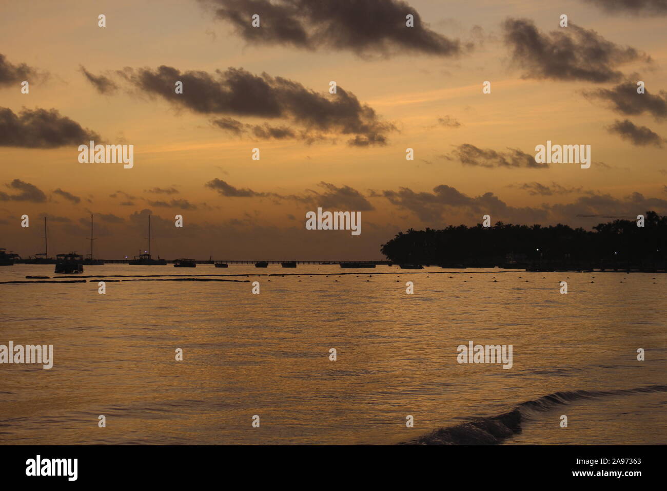 sunset on the beach in Punta Cana Dominican Republic Stock Photo - Alamy