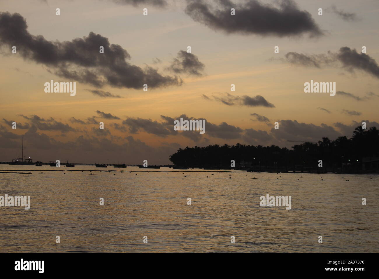 sunset on the beach in Punta Cana Dominican Republic Stock Photo - Alamy