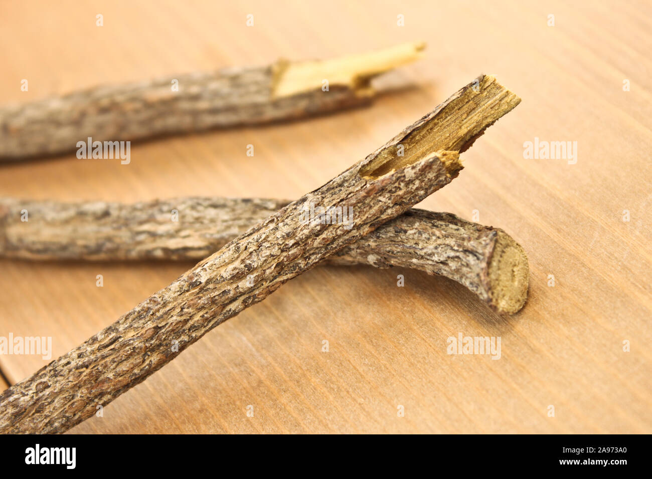 Natural licorice root close up Stock Photo - Alamy