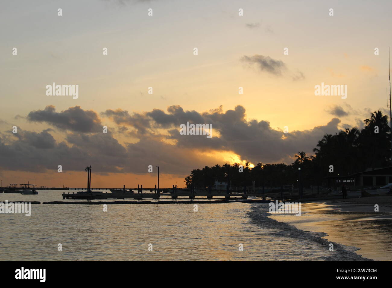 sunset on the beach in Punta Cana Dominican Republic Stock Photo - Alamy