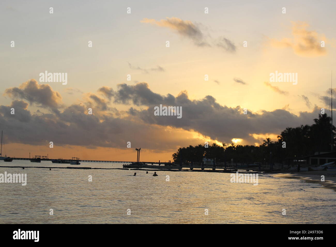 sunset on the beach in Punta Cana Dominican Republic Stock Photo - Alamy