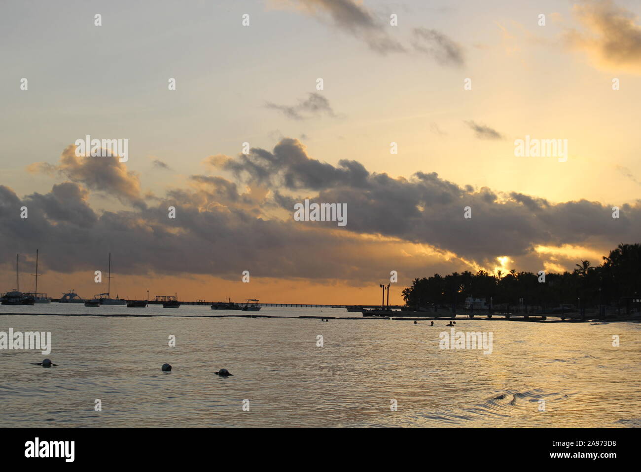 sunset on the beach in Punta Cana Dominican Republic Stock Photo - Alamy