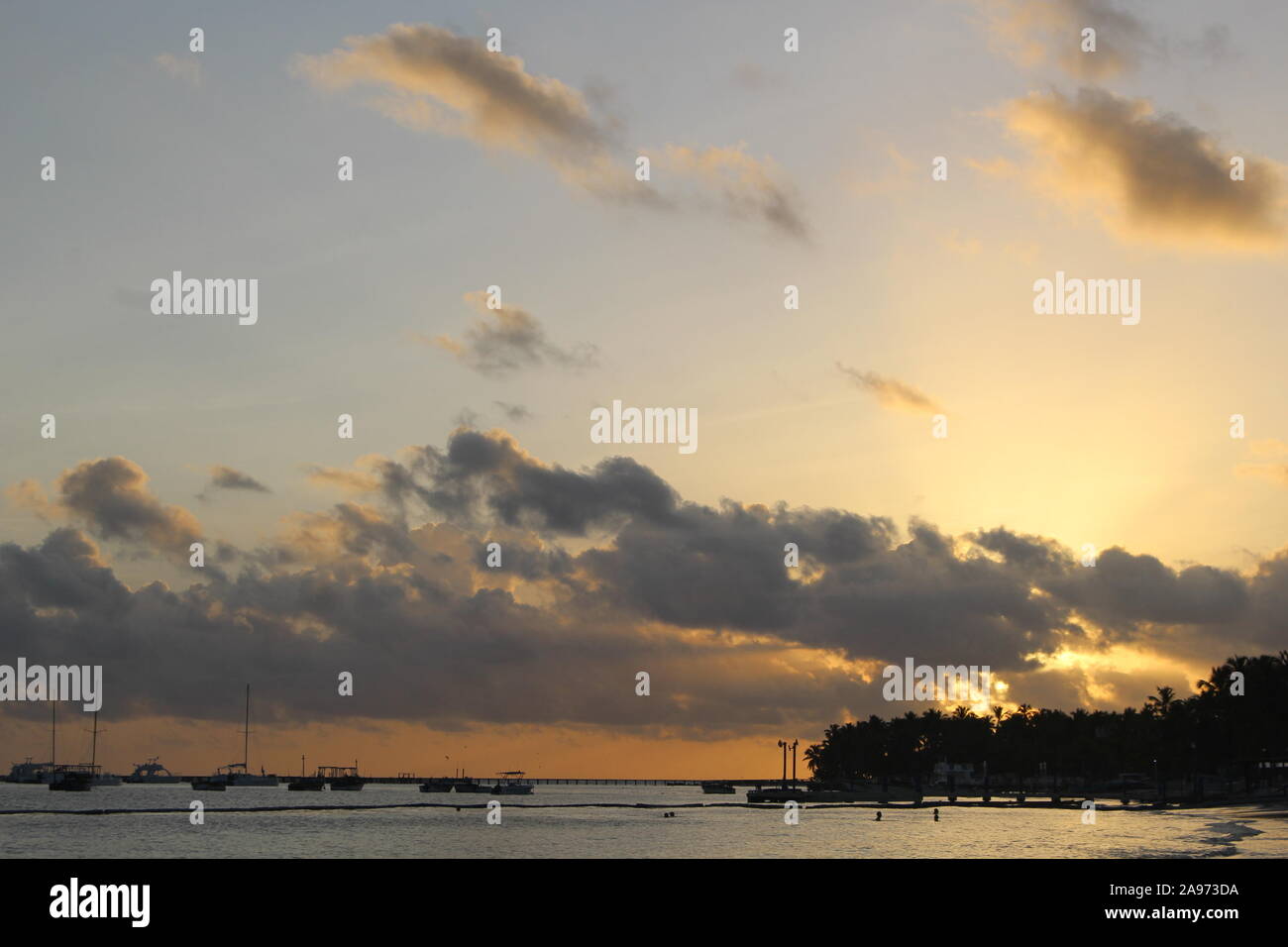 sunset on the beach in Punta Cana Dominican Republic Stock Photo - Alamy