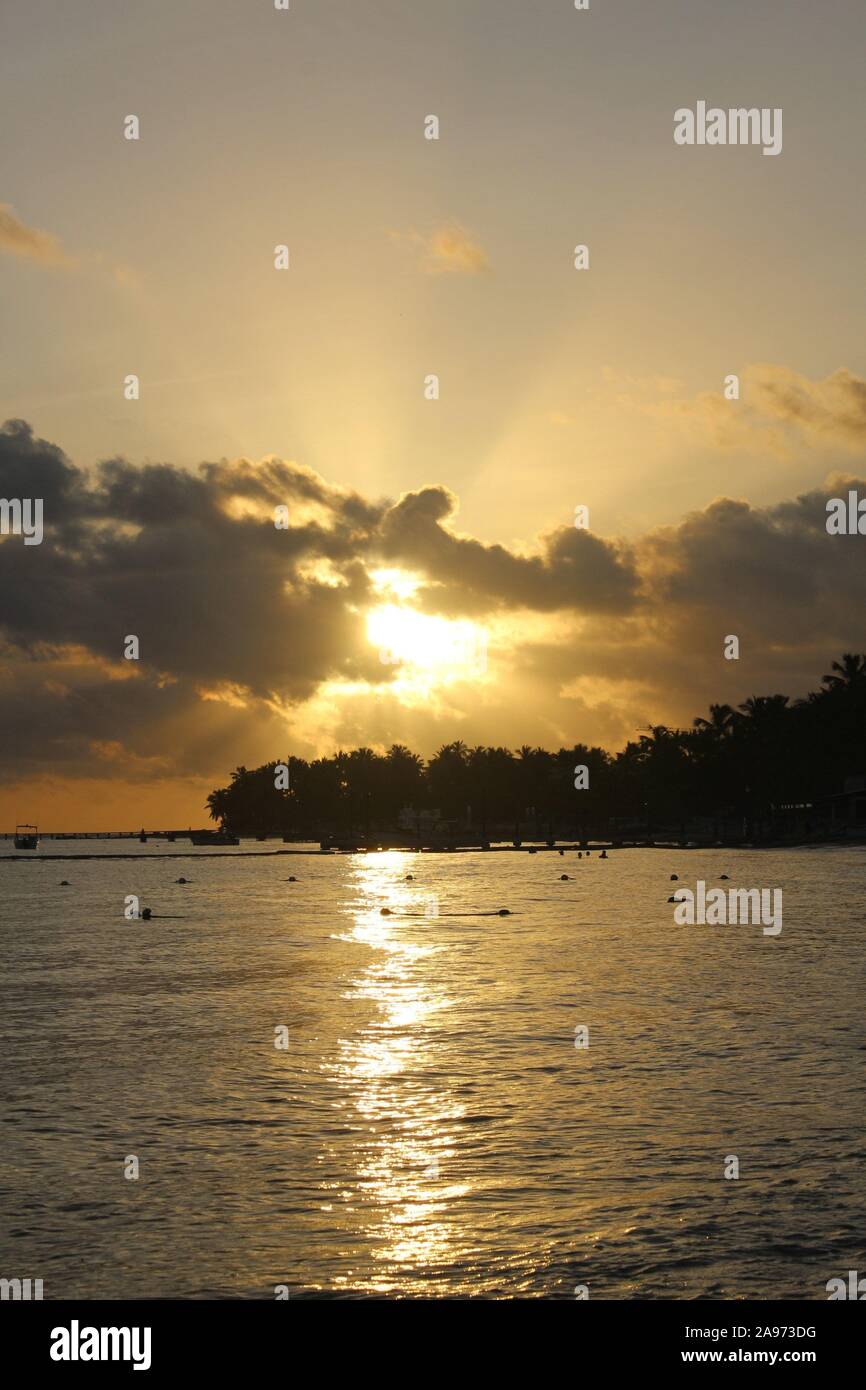 sunset on the beach in Punta Cana Dominican Republic Stock Photo - Alamy