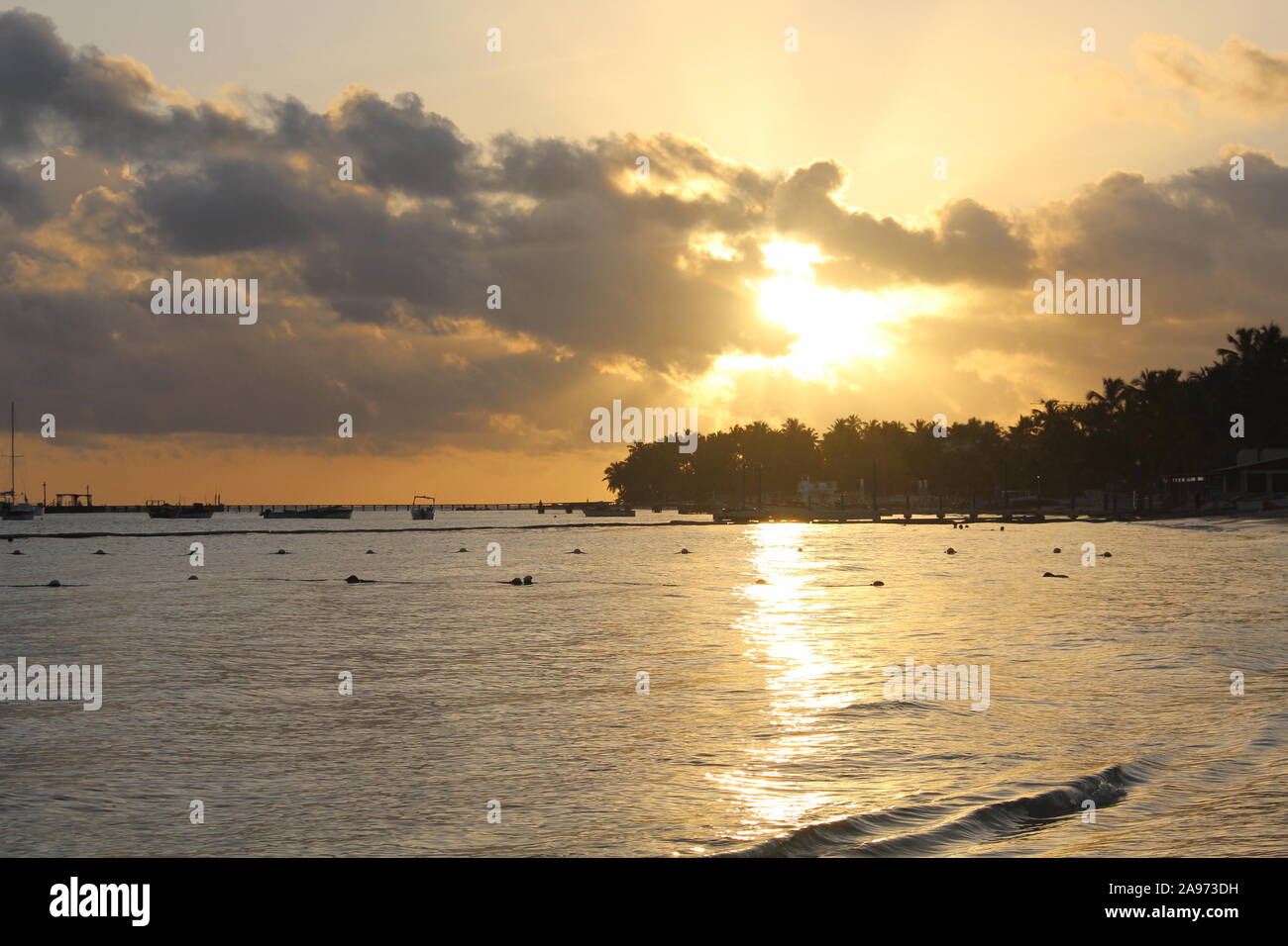 sunset on the beach in Punta Cana Dominican Republic Stock Photo - Alamy
