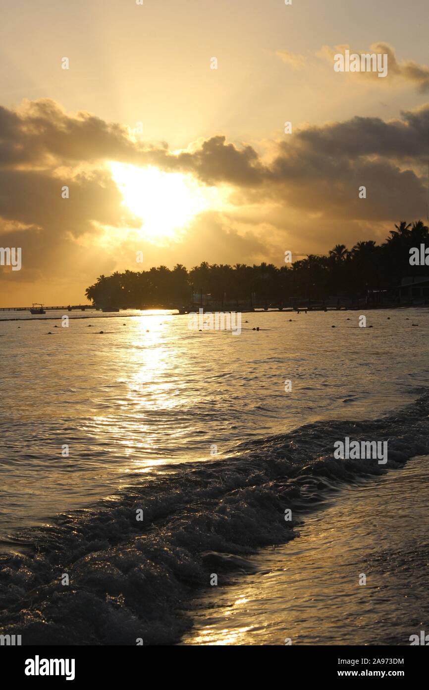 sunset on the beach in Punta Cana Dominican Republic Stock Photo - Alamy