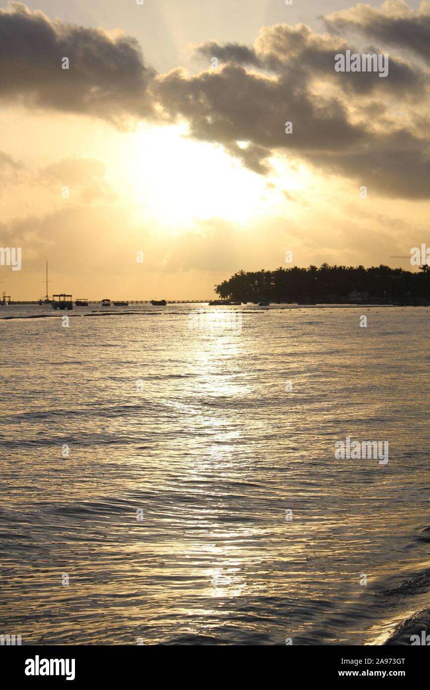 sunset on the beach in Punta Cana Dominican Republic Stock Photo - Alamy