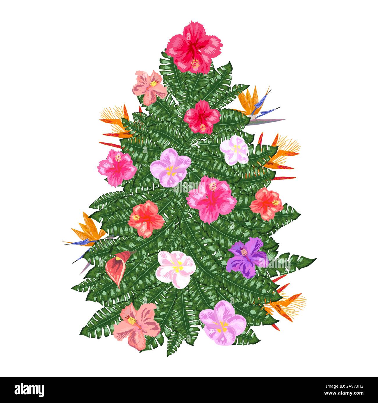 Hawaiian christmas tree Stock Vector Images - Alamy