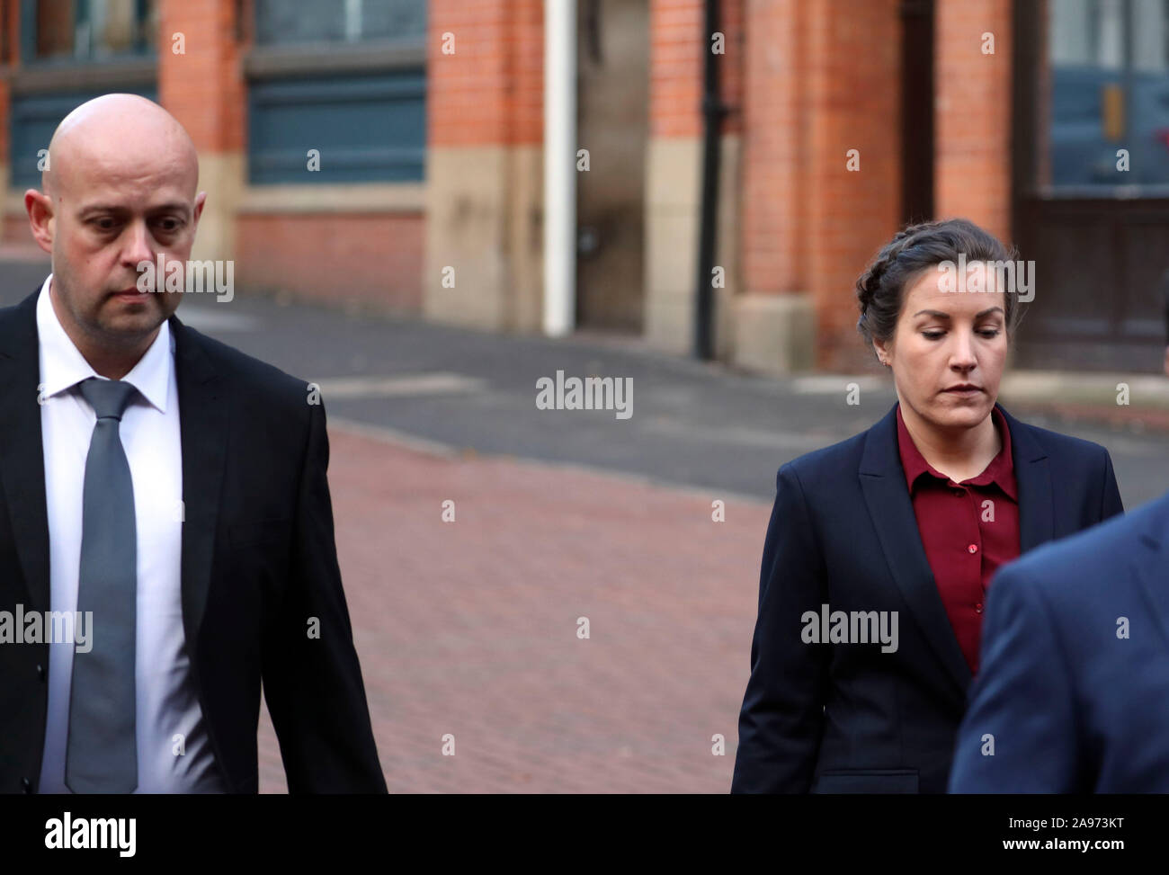 Police constables Benjamin Monk (left), who is accused of the murder of ...