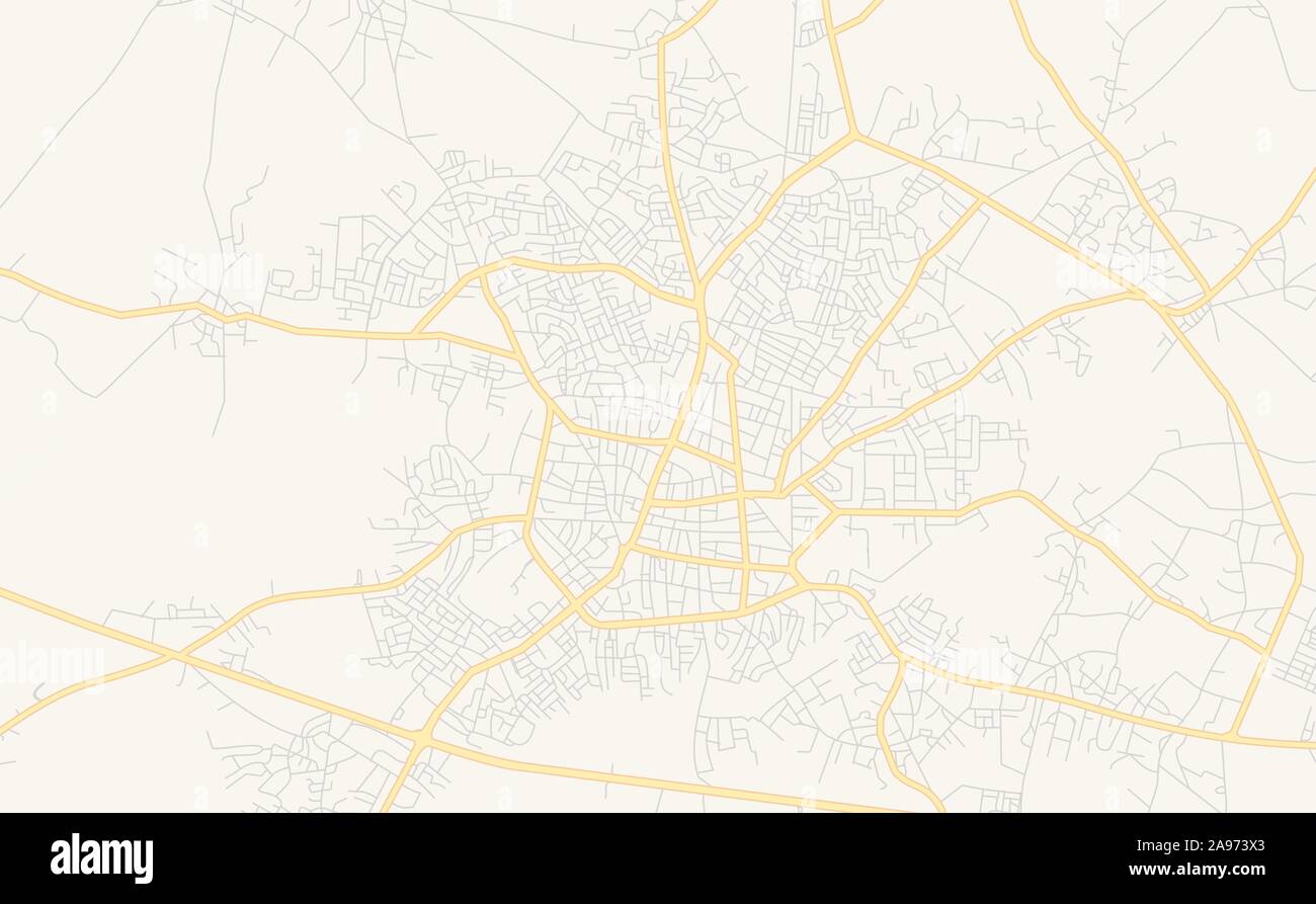 Printable street map of Ijebu-Ode, Nigeria. Map template for business ...