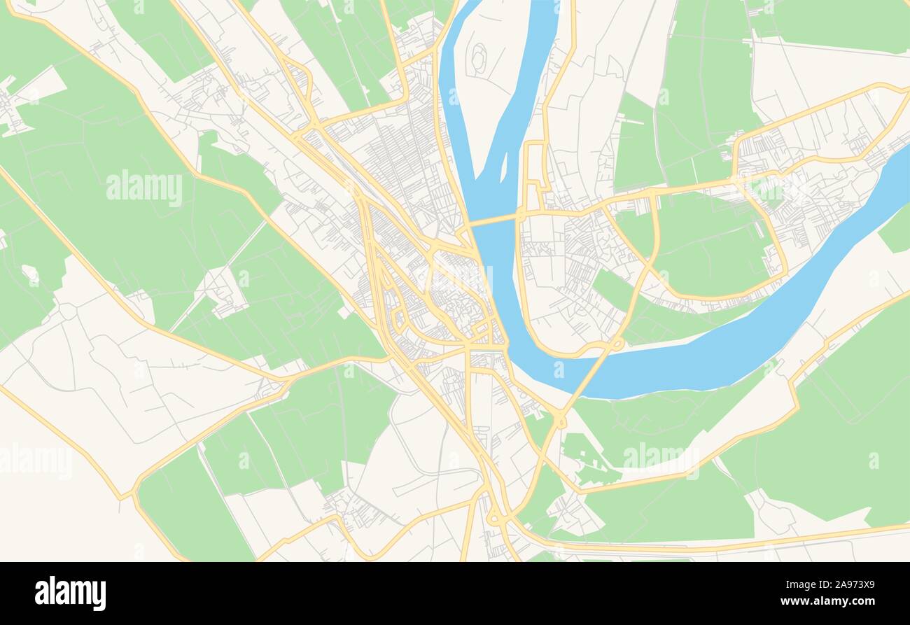 Printable street map of Sohag, Egypt. Map template for business use ...