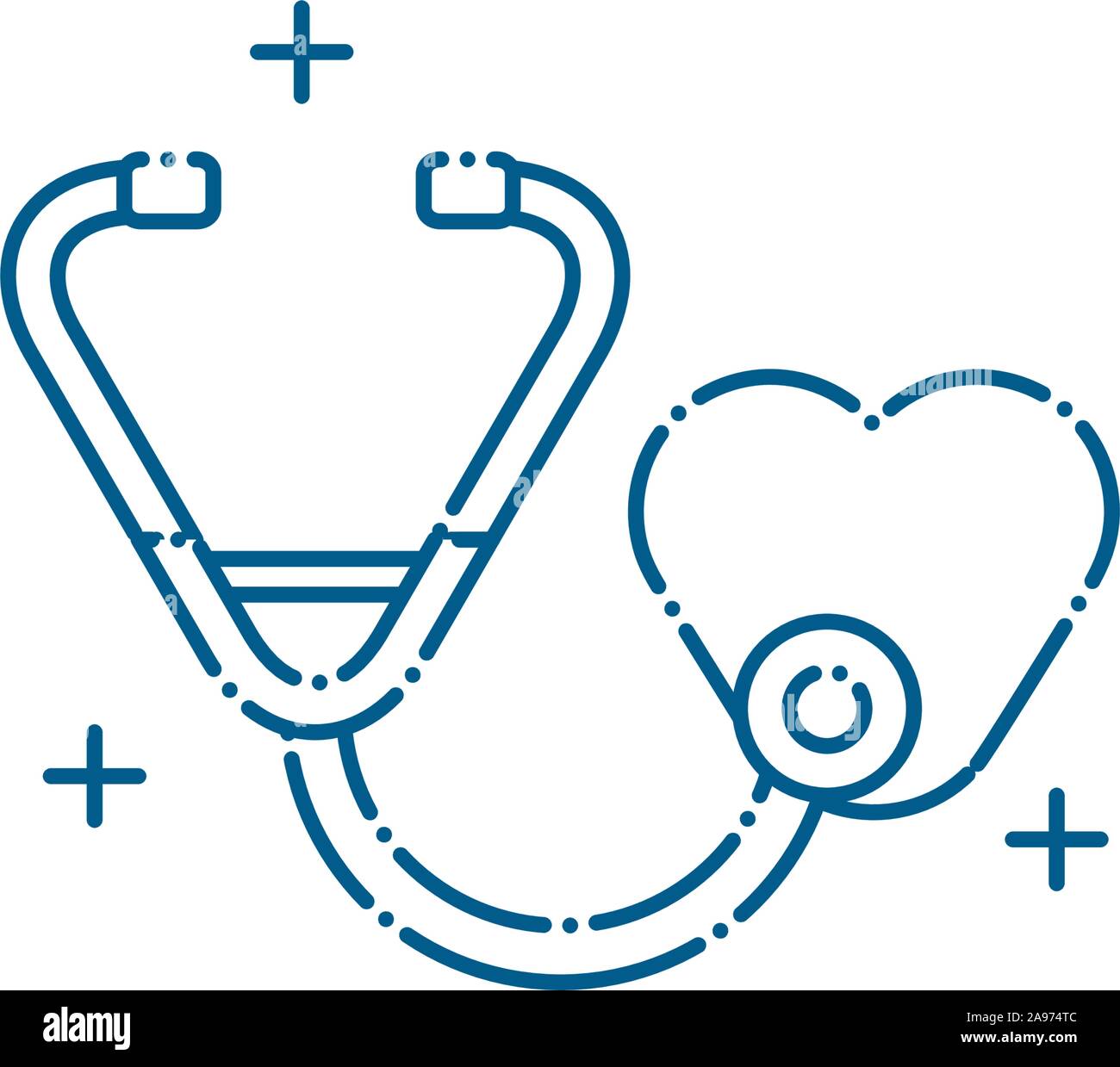 stethoscope icon design, Medical health care hospital emergency aid ...