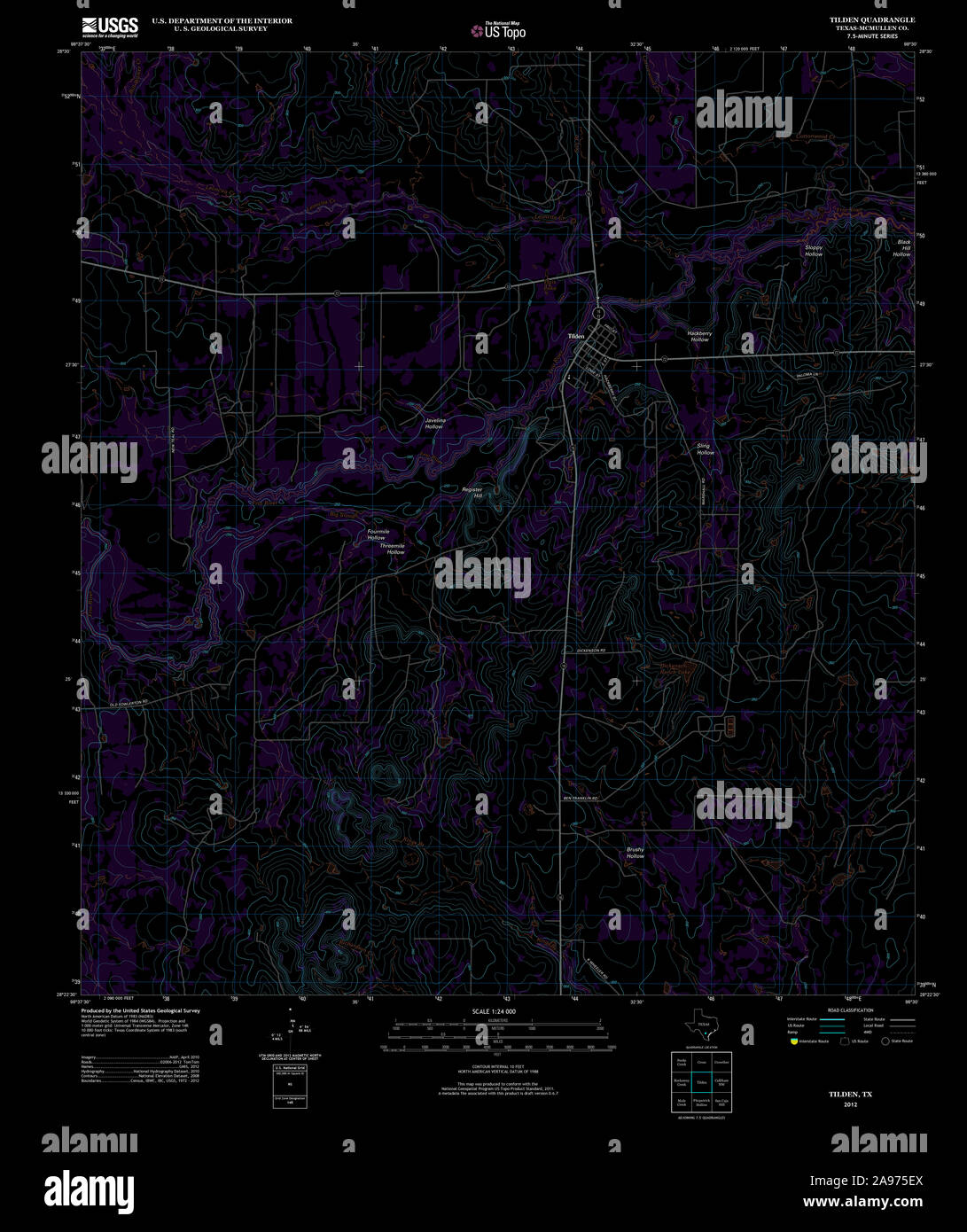 Map of tilden hi-res stock photography and images - Alamy