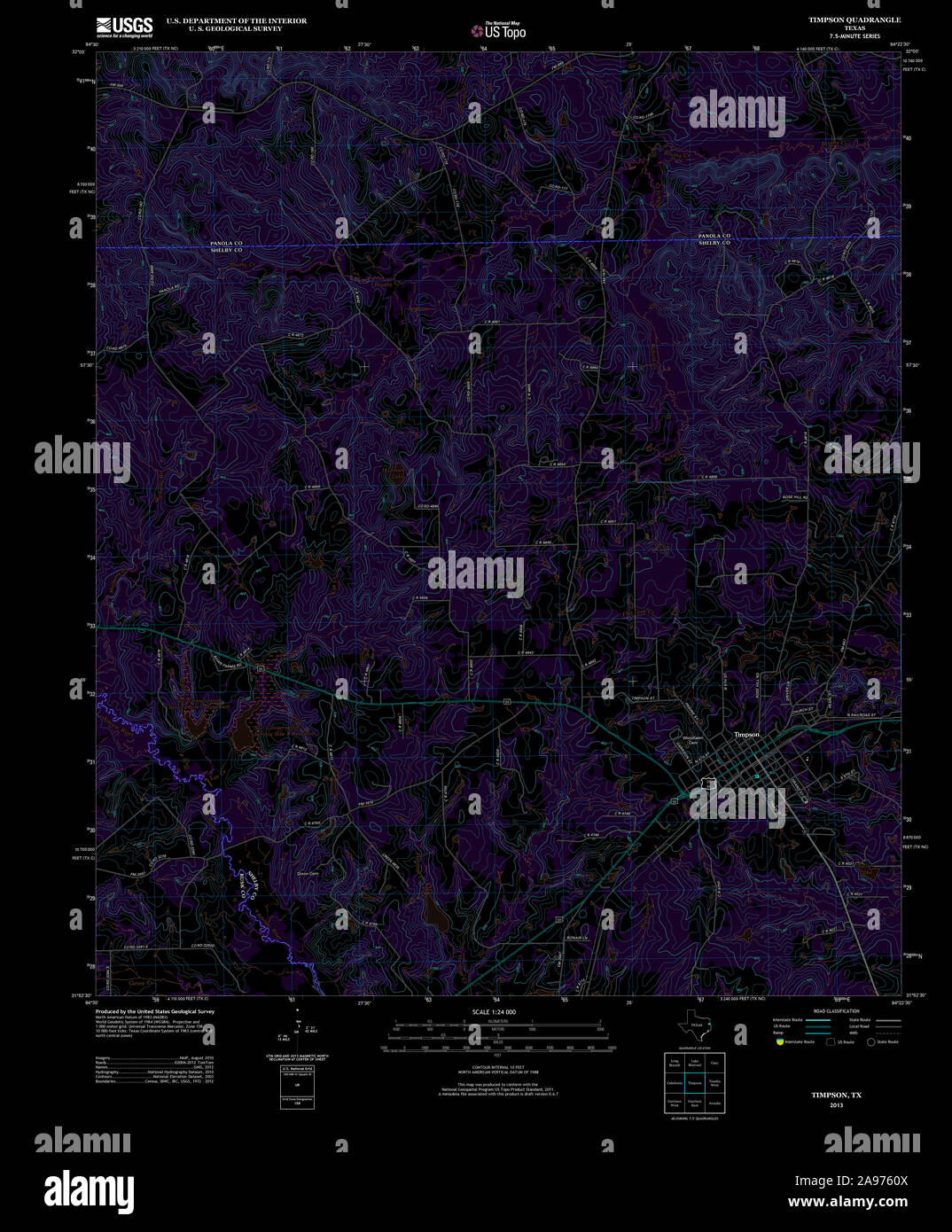 Map of timpson texas hi-res stock photography and images - Alamy