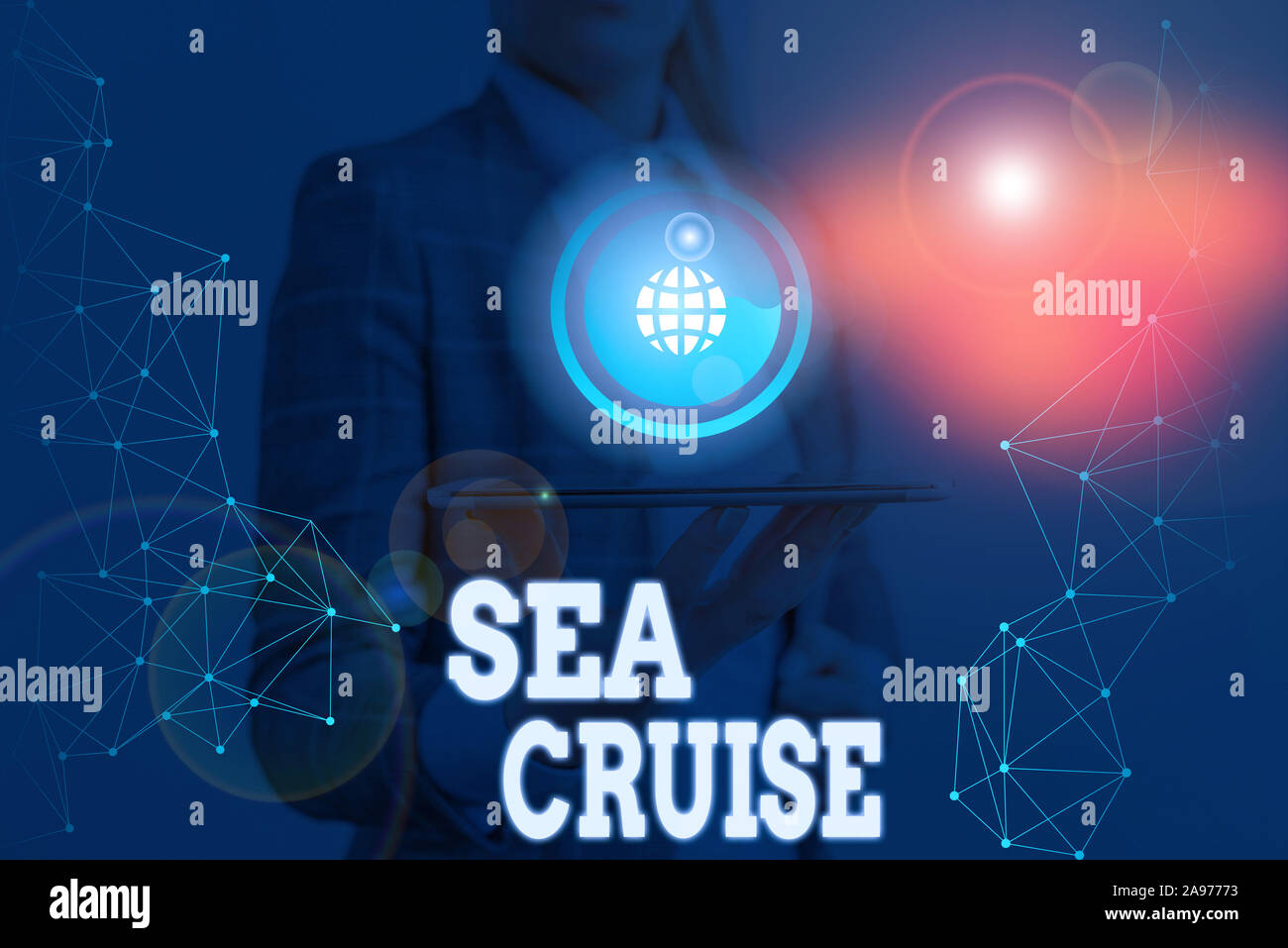 Writing note showing Sea Cruise. Business concept for a voyage on a ...